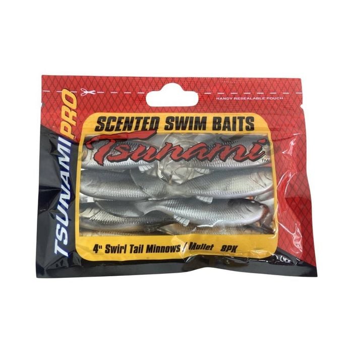 8 Pack of Tsunami 4 Inch Swirl Tail Minnows Soft Plastic Fishing Lures ...
