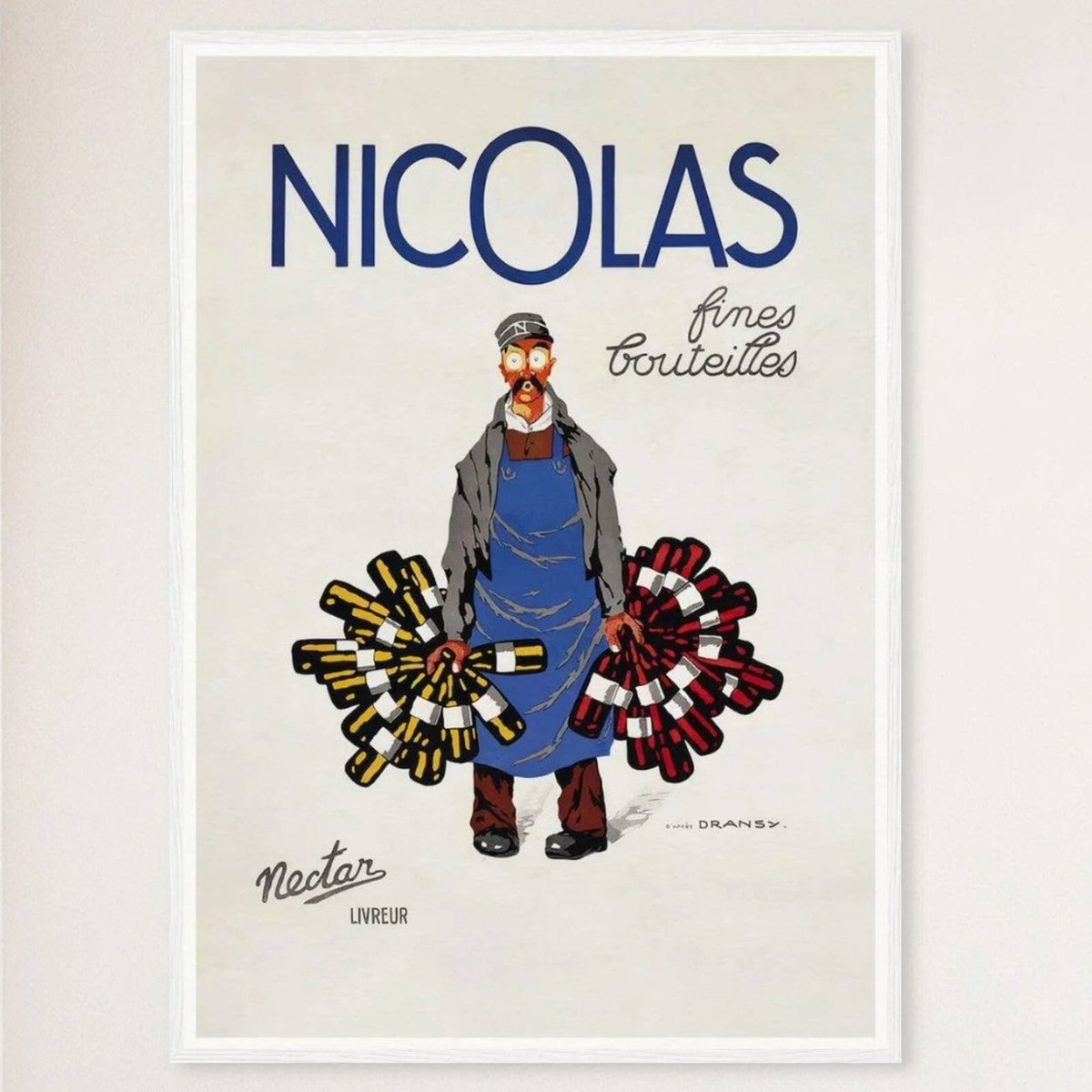 Galrie Nicolas Fine Bottles Vintage Poster by Jules Isnard Dransy ...