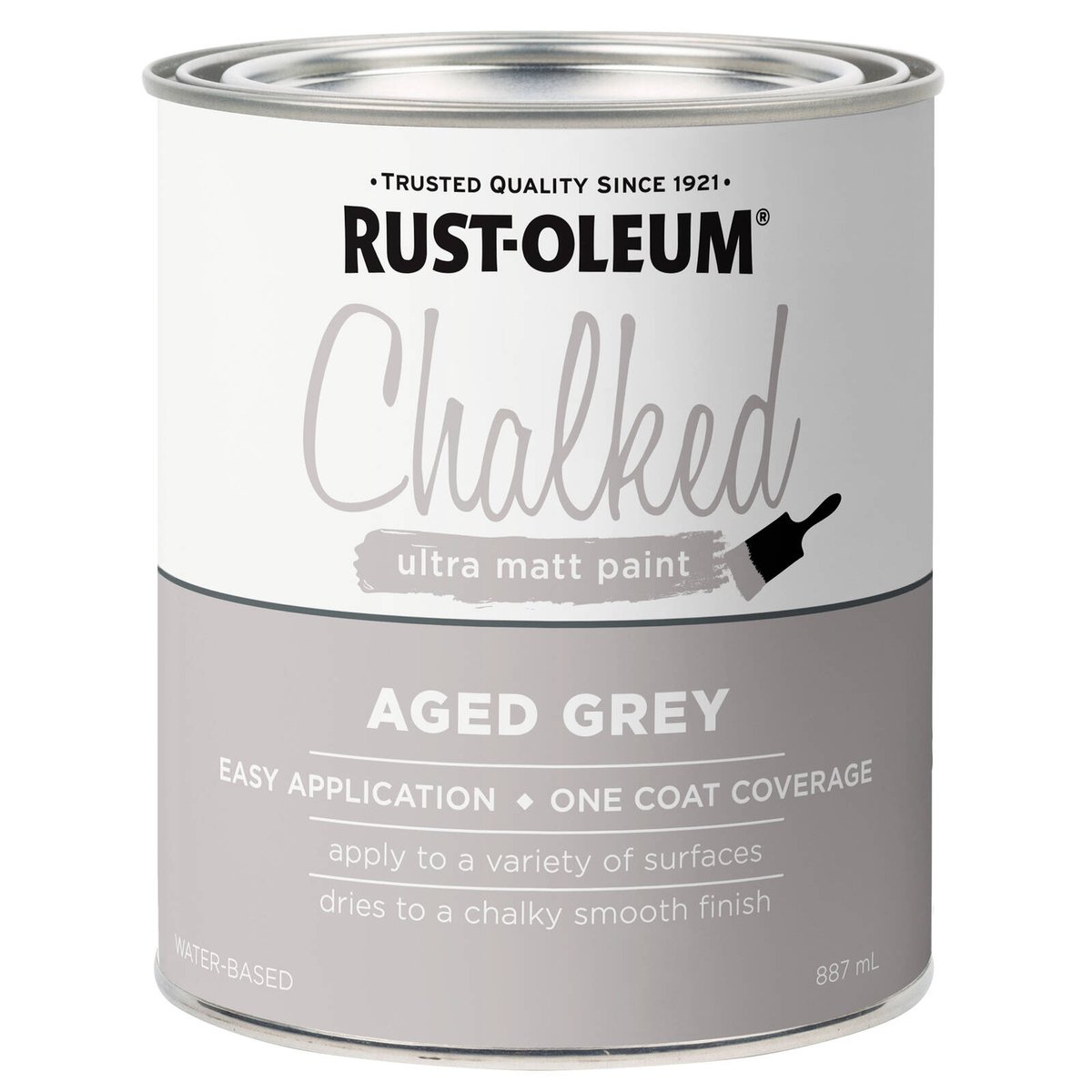 Rust-Oleum 887ml Aged Grey Ultra Matt Chalked Paint - Aged Grey ...
