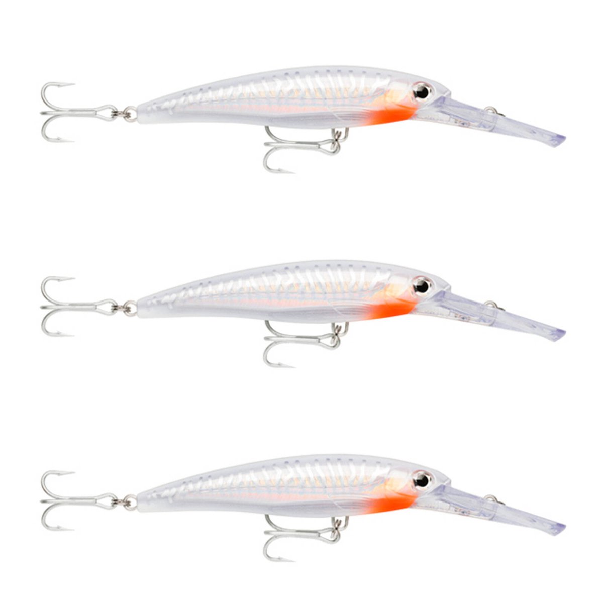 3x Rapala 16cm X Rap Magnum 30 Deep Diving Trolling Lures - Glass Ghost ...