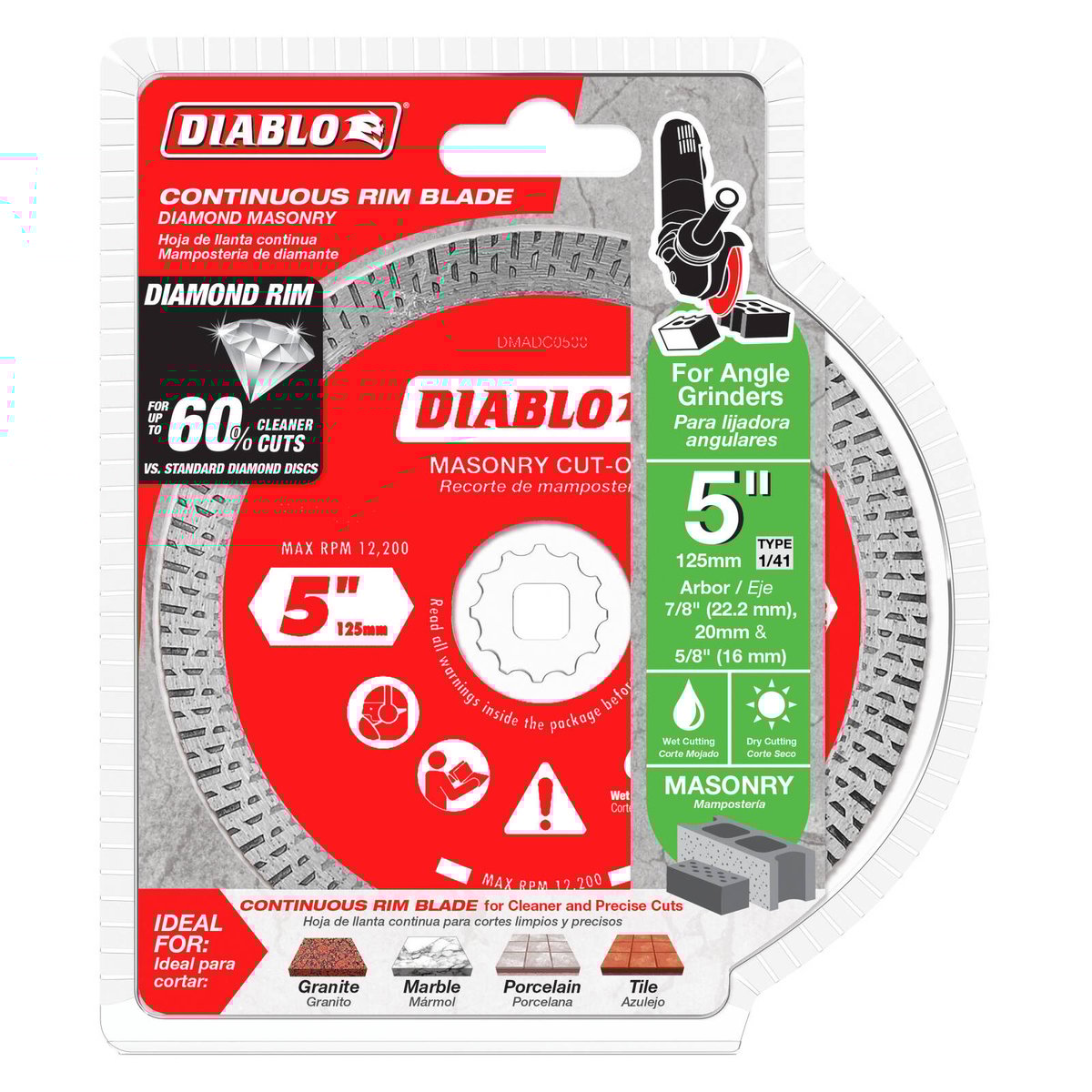 Diablo Diamond Disc 5" Diamond Continuous Rim Cut Off - Bunnings Australia
