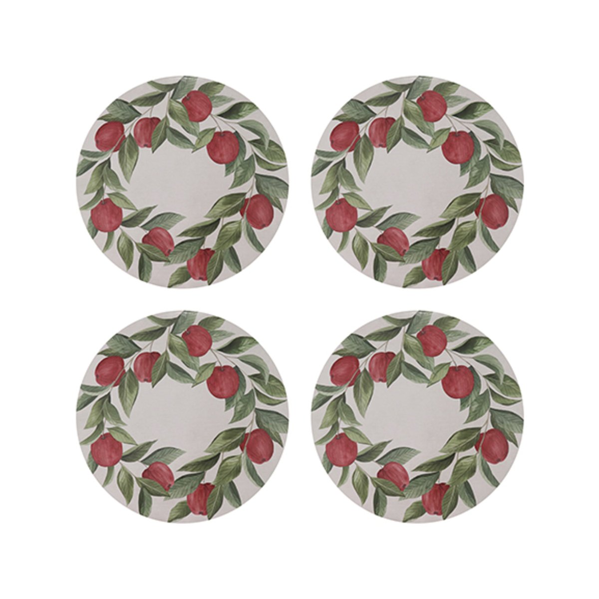 Apples Round Coaster Set 4 - Bunnings Australia