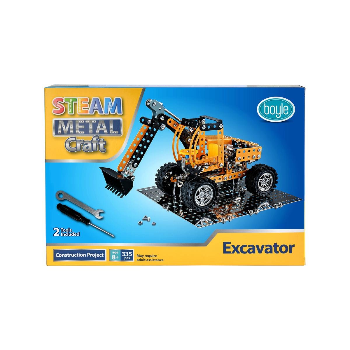 Boyle 335 Piece S.T.E.A.M. Excavator Metal Craft Construction Kit ...