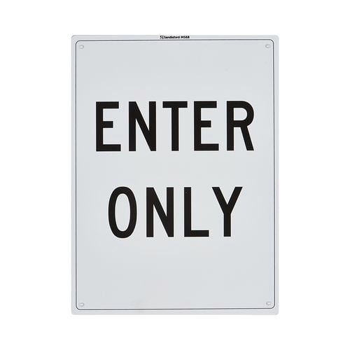 Sandleford 300 x 225mm Enter Only Plastic Sign - Bunnings Australia