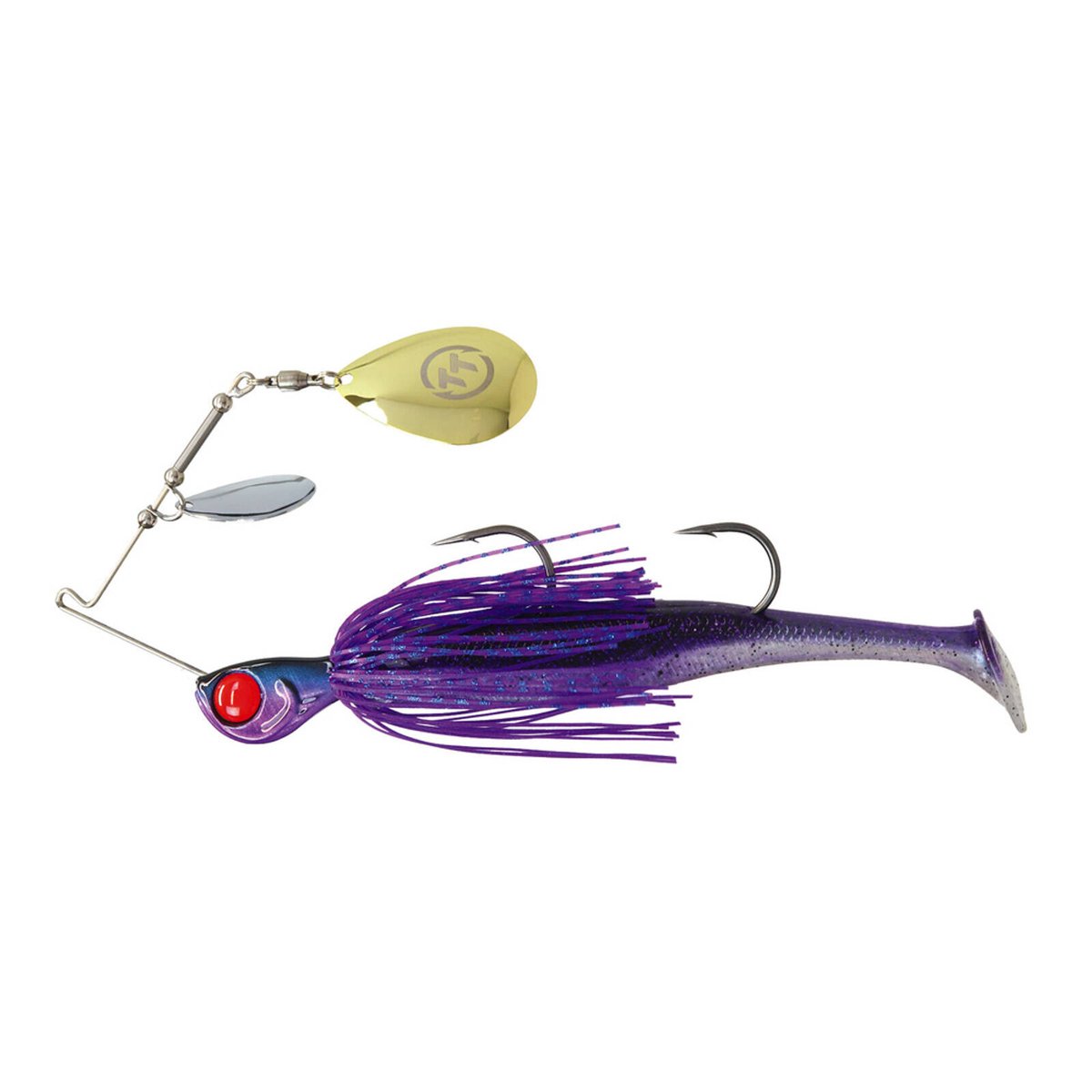 TT Lures 1oz Tornado+ Double Colorado Rigged Spinnerbait Lure - PURPLE ...