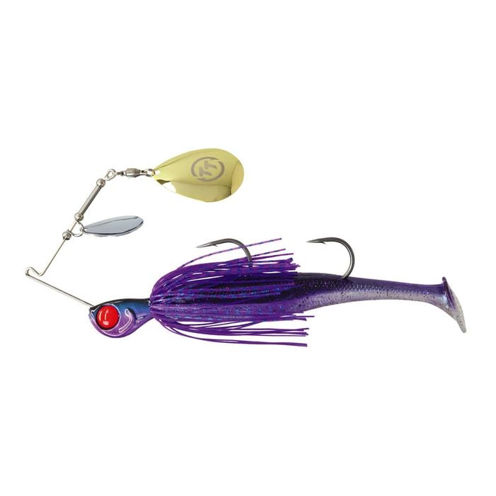 TT Lures 1oz Tornado+ Double Colorado Rigged Spinnerbait Lure - PURPLE ...