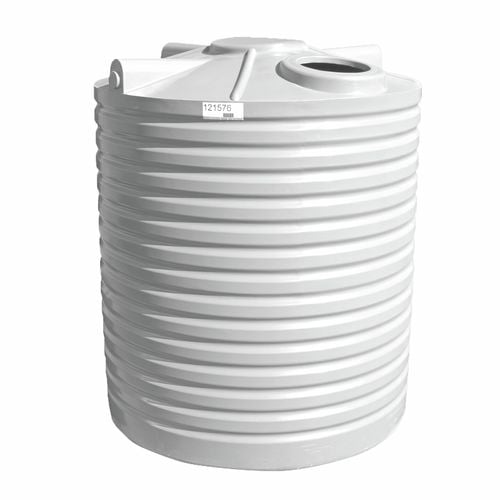Clark Tanks 5000L Tall Round Poly Water Tank - White - Bunnings Australia