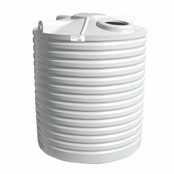 Clark Tanks 5000L Tall Round Poly Water Tank - White - Bunnings Australia