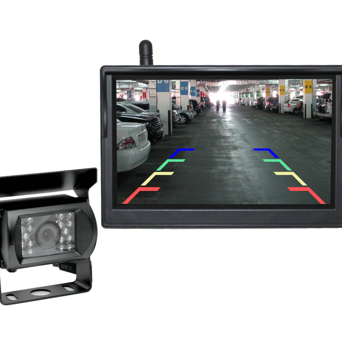 Elinz 5" Car Wireless Reversing Camera Monitor Rear View Kit CCD ...