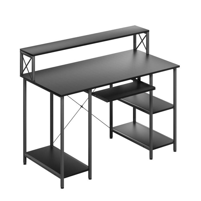Levede Computer Desk with Keyboard Tray Black - Bunnings Australia