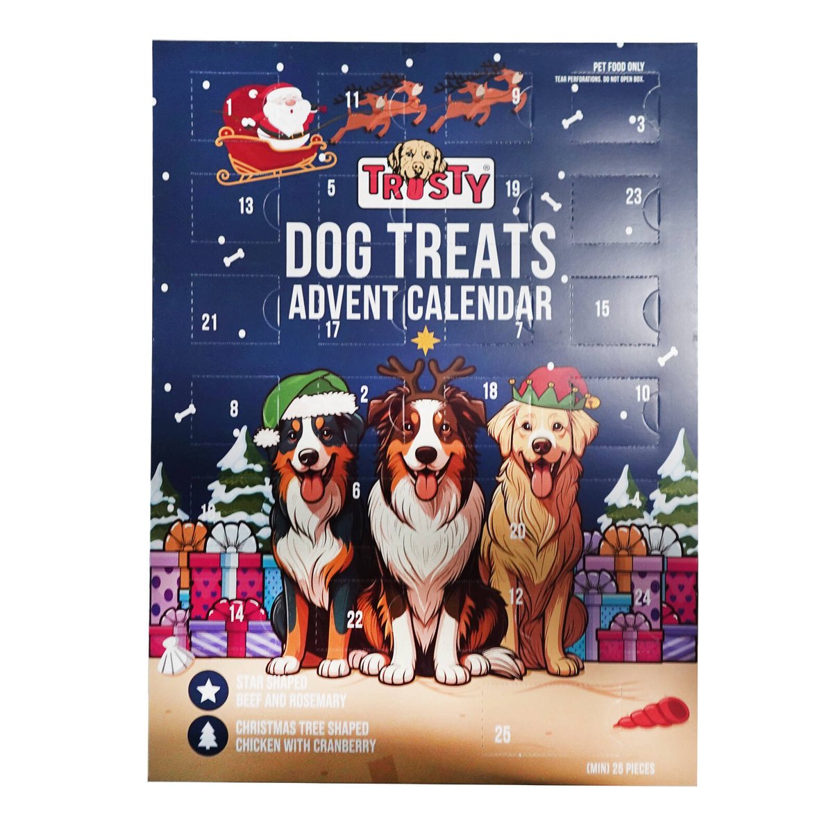 Trusty 25 Days Christmas Advent Calendar Dog Treats - Bunnings Australia