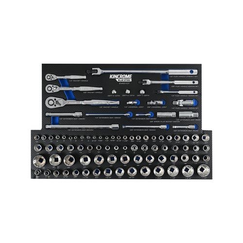 Kincrome BLUESTEEL 92 Piece Sockets And Accessories EVA Tray - Bunnings ...