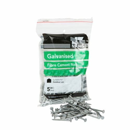 NZ Nails 60 x 3.15mm Galvaised Hardiflex Flat Head Nail - 500g Pack ...