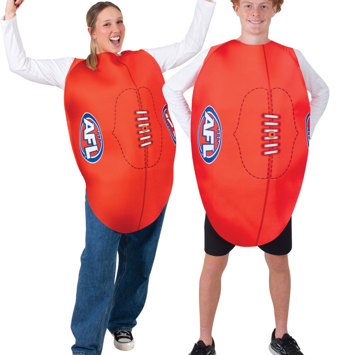 AFL Footy Tabard Costume Adult Sports Tunic Fancy Dress Outfit Red ...