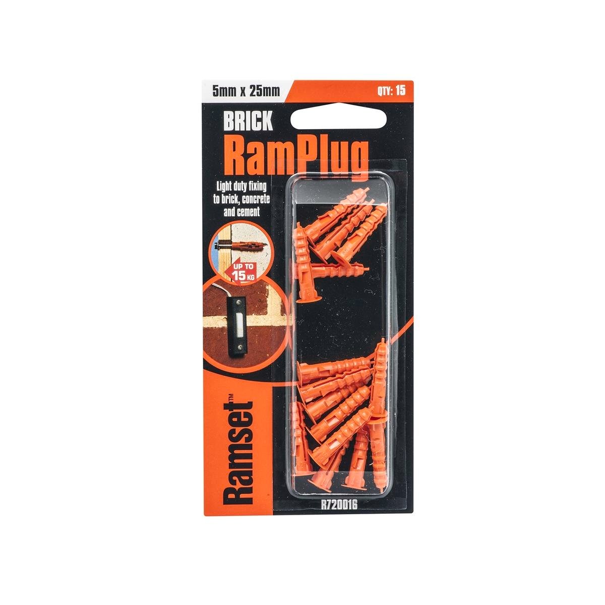 Ramset 5 x 25mm Nylon RamPlug Anchor - 15 Pack - Bunnings New Zealand