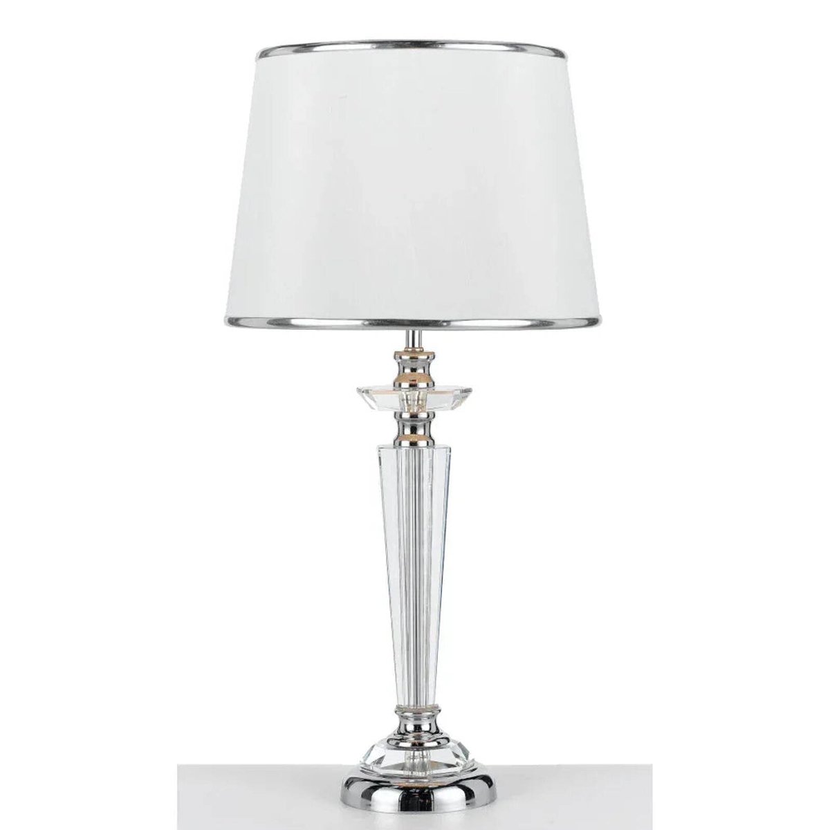 Telbix Diana Modern Table Desk Lamp Light Metal Fabric Acrylic Clear ...