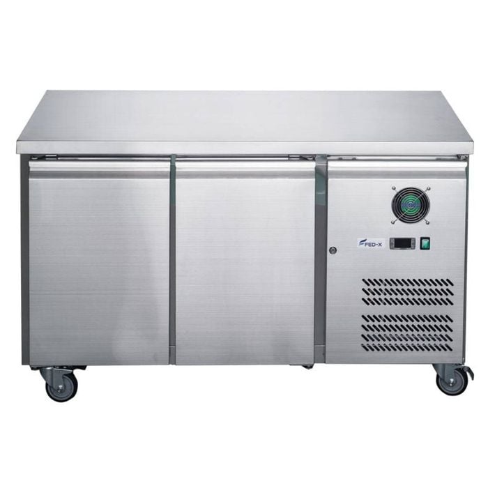 FED-X Stainless Steel Two Door Under Bench Freezer 170L XUB6F13S2V ...