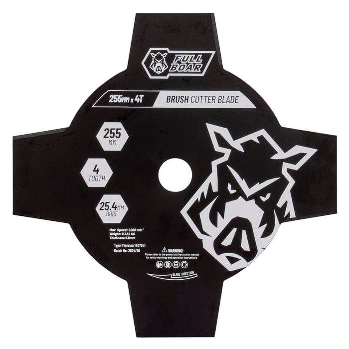 Full Boar 255mm x 4T Brush Cutter Blade - Bunnings Australia