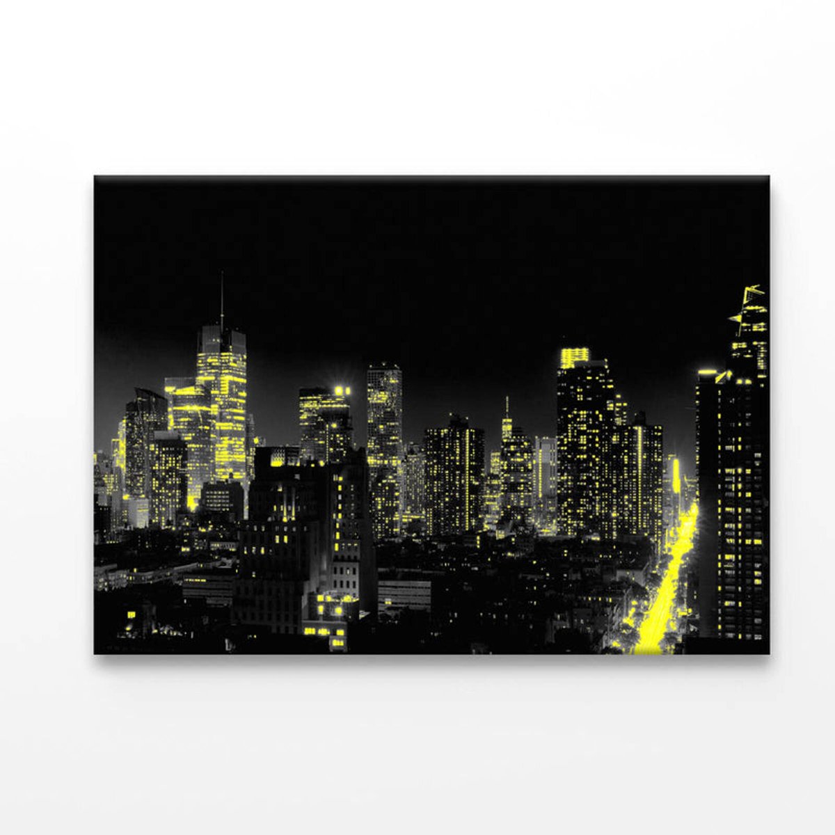 New Yok City Yellow Lights Print 100% Australian Made 150 x 100cm ...