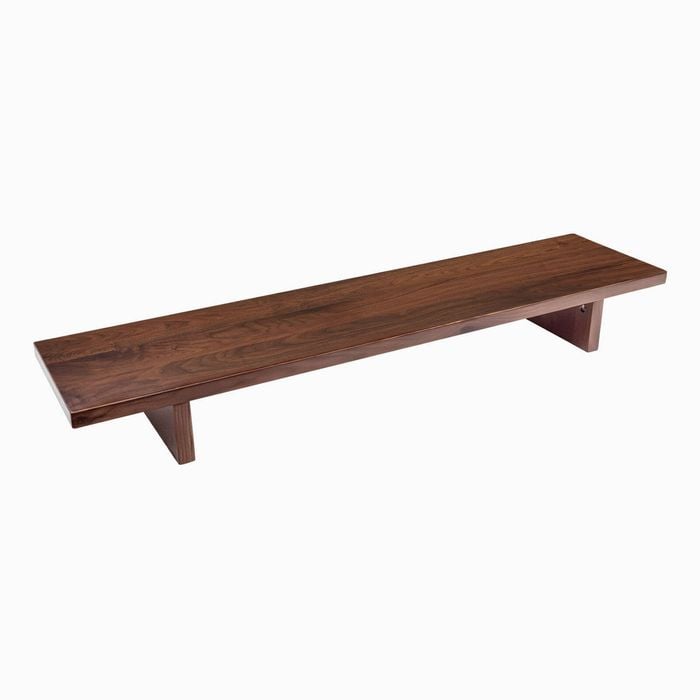 Desky Monitor Stand - Walnut Hardwood - Bunnings Australia
