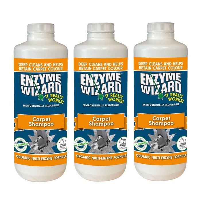 3PK Enzyme Wizard Carpet Rug Shampoo Surface Cleaner 1L - Bunnings ...