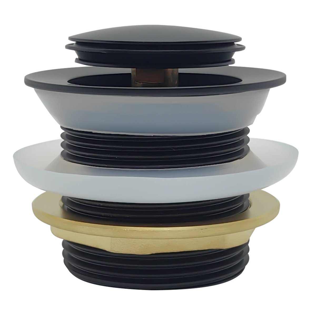 Kinetic 40mm Matte Black Non-Overflow Pop-Up Bath Waste - Bunnings ...