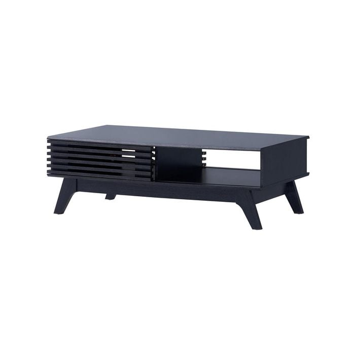 Clancy Coffee Table 2 doors black woodgrain - Bunnings Australia