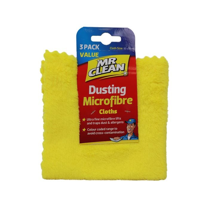 Mr Clean Dusting Microfibre Cloth - 3 Pack - Bunnings Australia