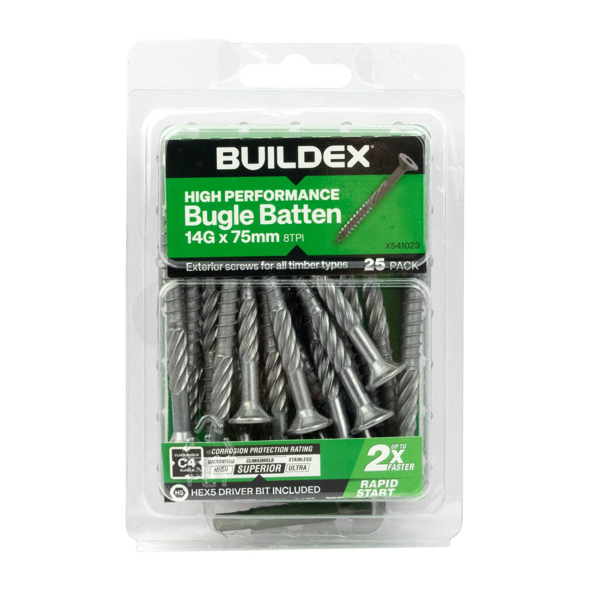 Buildex® 14G x 75mm Class 4 Bugle Batten Screws - 25 pack - Bunnings ...