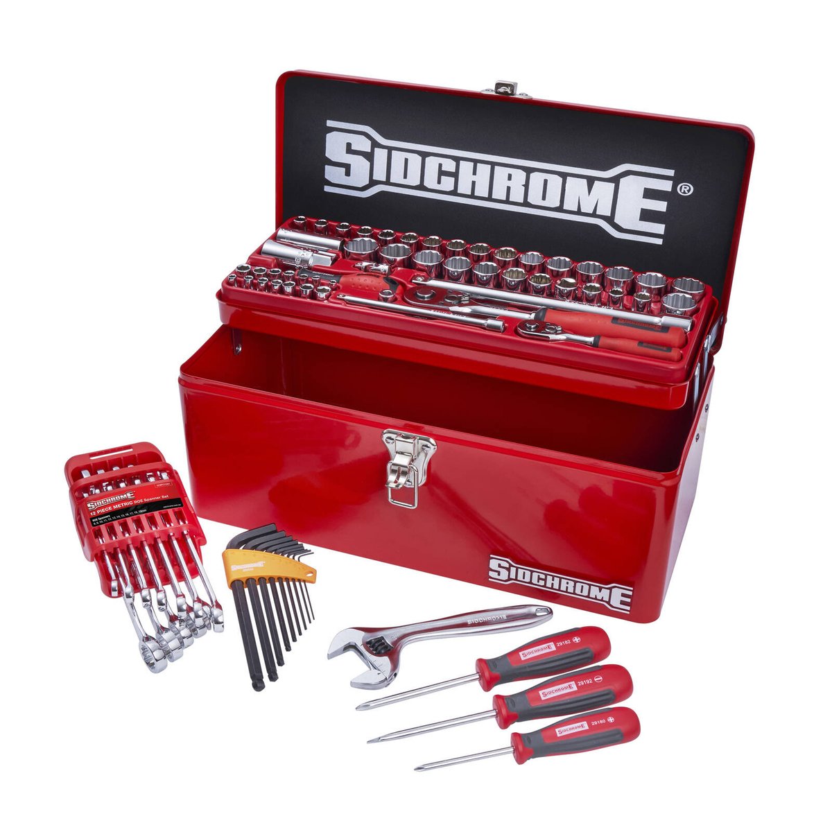 Sidchrome 79pc 1/4" & 1/2" Drive Metric/AF Cantilever Tool Kit SCMT31479 - Bunnings Australia