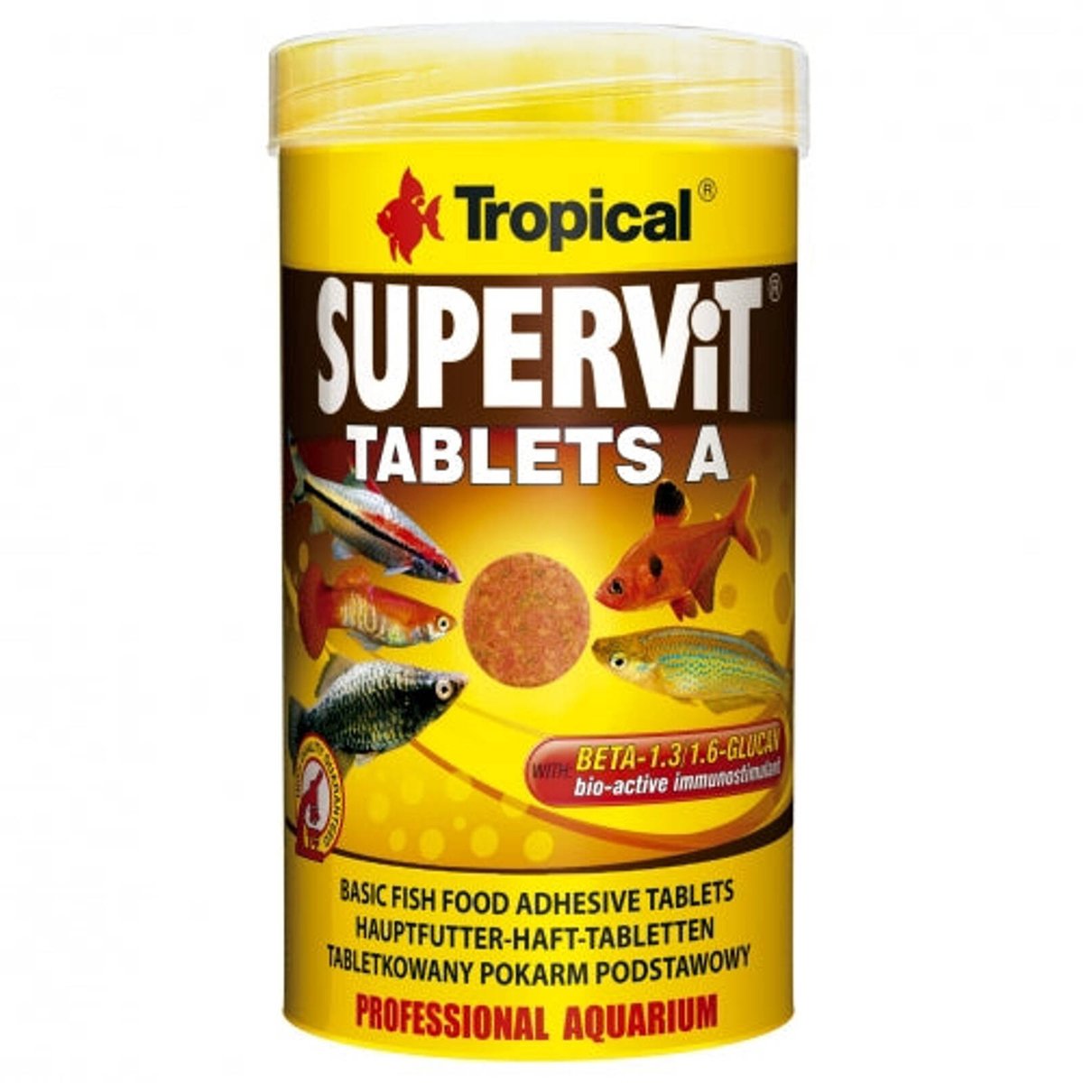 Tropical Fish & Turtle Food Supervit Adhesive Tablets 250ml - Bunnings ...