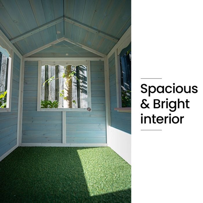 ROVO KIDS Cubby House, Outdoor Wooden DIY Timber Cottage Style ...