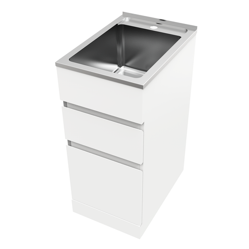 Everhard Nugleam 35L White Drawer System Laundry Unit - Bunnings Australia