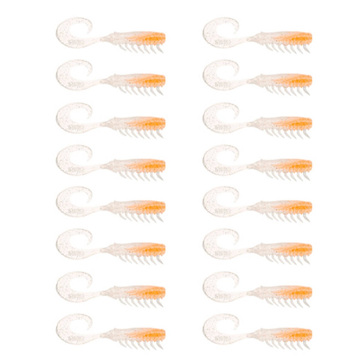 2x 8PK 2.5In Rapala Crush City Creeper Soft Plastic Curly Tail Lures ...