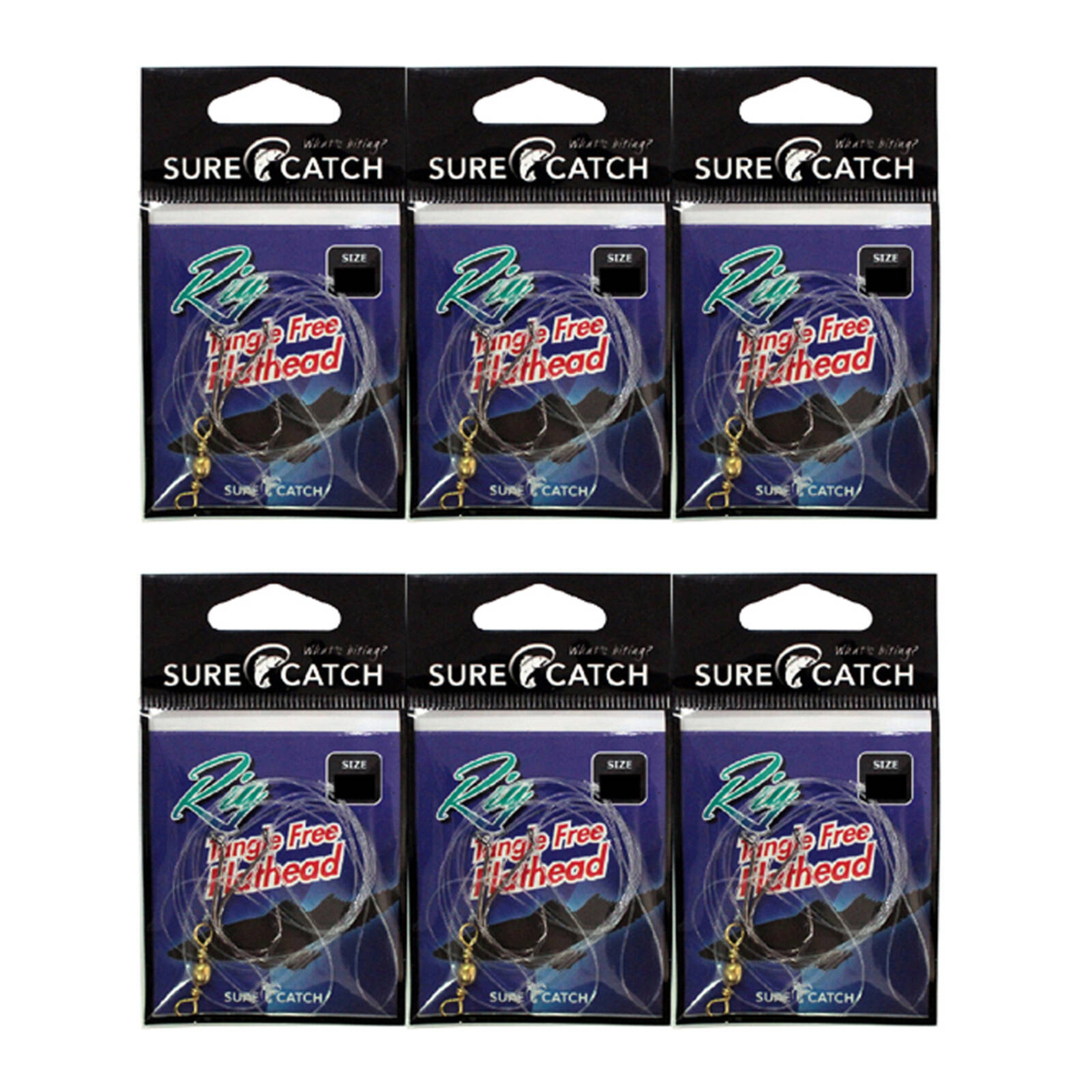 6x Surecatch Tangle Free Salmon Rig with Chemically Sharpened Hooks Size 2/0 - Bunnings Australia