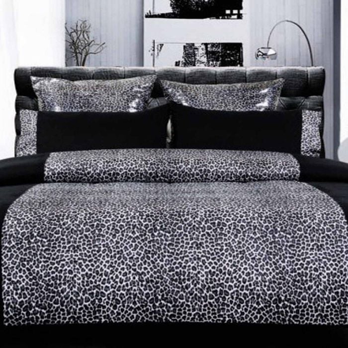 Big Sleep Leopard Quilt Cover Set Black Single - Bunnings Australia