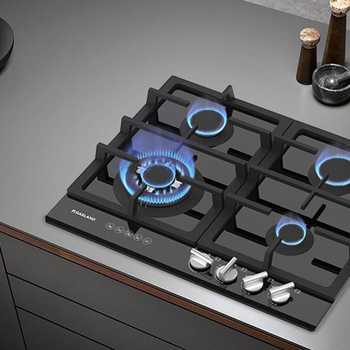 Gasland Chef 60cm Gas Cooktop Black with 4 Burners - Bunnings Australia
