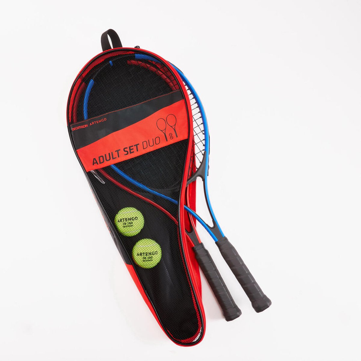 Duo Adult Tennis Set - 2 Racquets + 2 Balls + 1 Bag - Orange - Bunnings ...