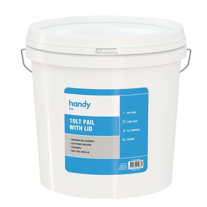 Handy 10L White Pail With Lid - Bunnings New Zealand