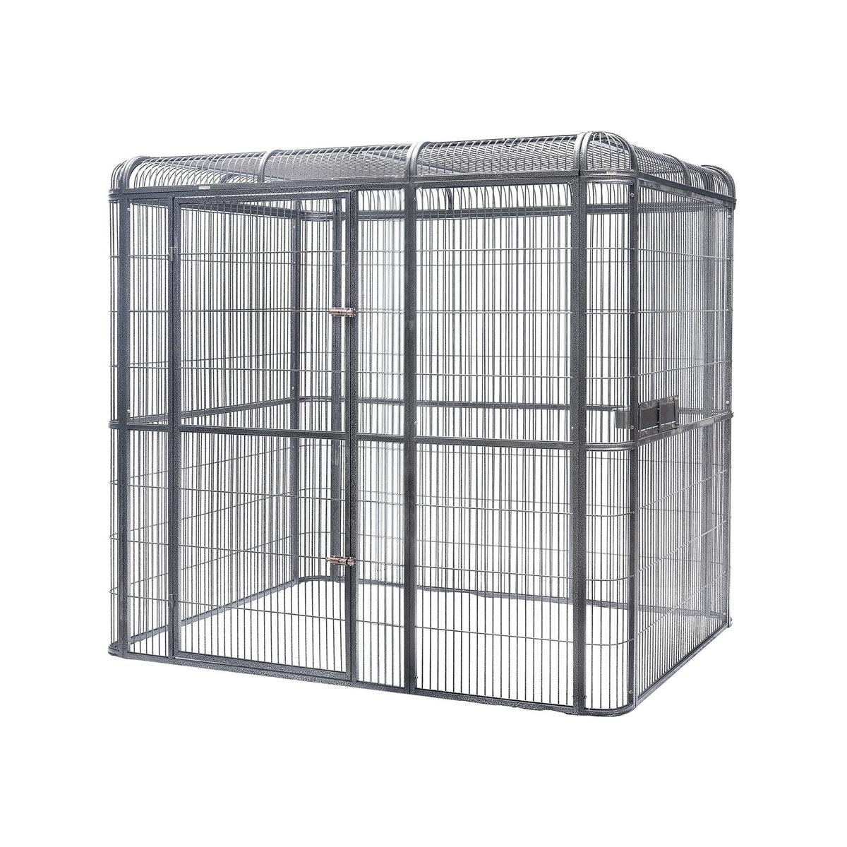XXXXL Walk-in Pet Aviary Perch Castor Wheel 219x158x203cm With Green ...