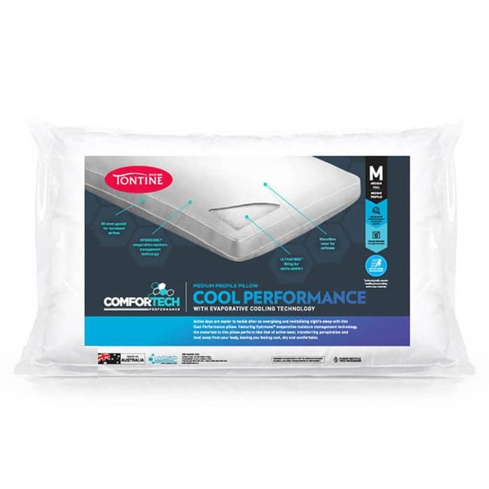 Tontine Comfortech Cool Performance Sleeping Pillow - Medium - Bunnings ...