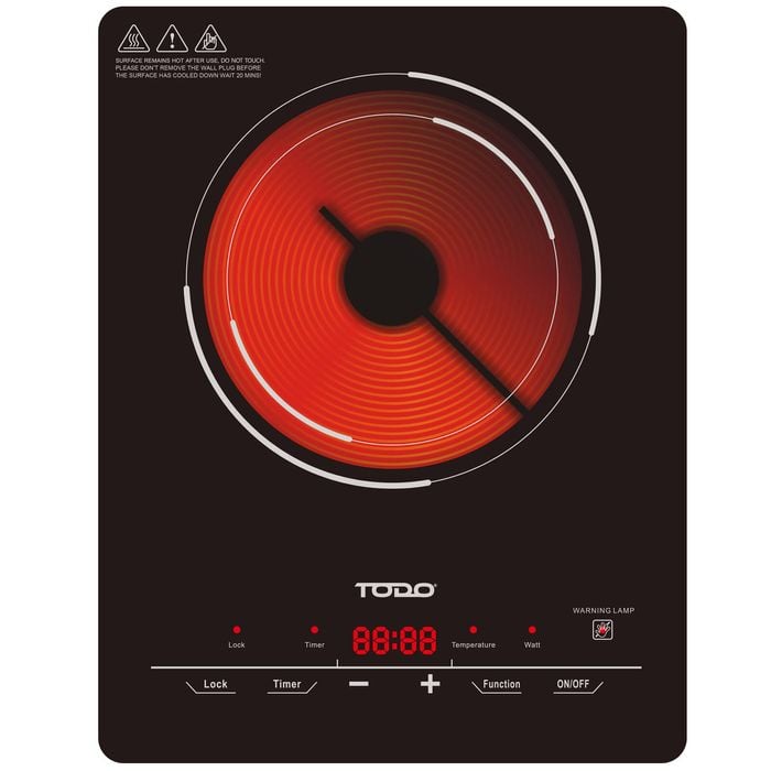TODO 2000W Infrared Cooktop Hotplate Electric Portable Tempered Glass ...