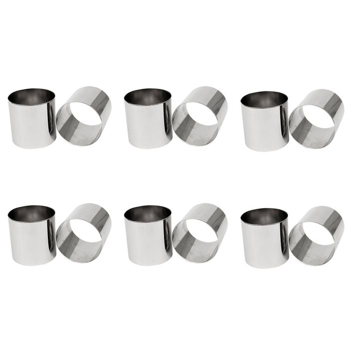 6PK Appetito Stainless Steel Round Food Ring 75mm Dia.x75mm High ...