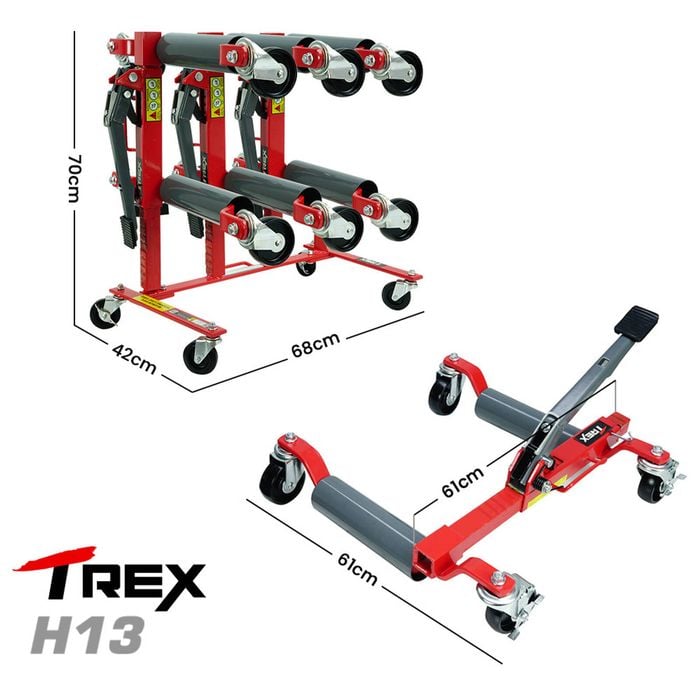T-REX 2360kg Set of 4 Vehicle Positioning Jacks with Rack Stand ...