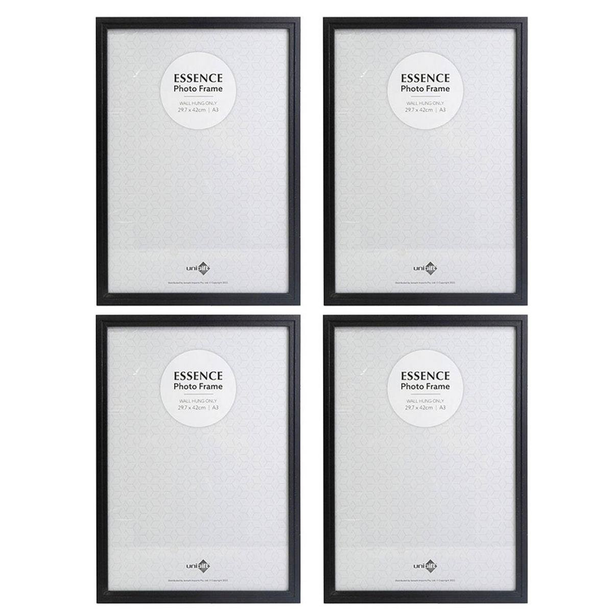 4PK Unigift Essence 30x42cm MDF/Glass A3 Picture Frame - Assorted ...