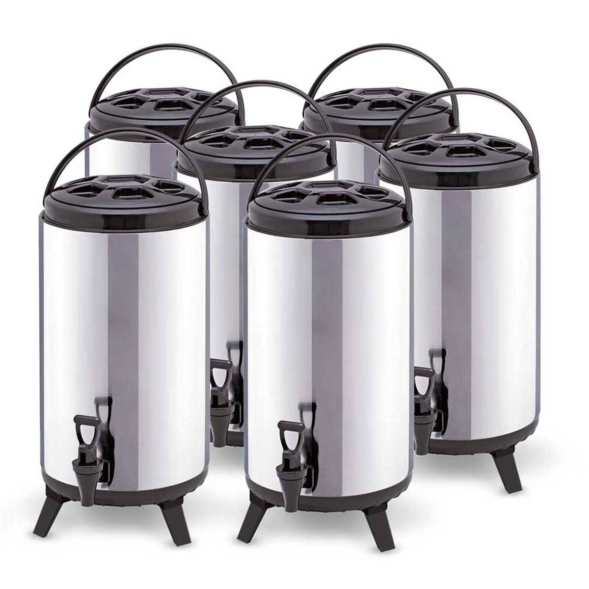 SOGA 6X 14L Portable Insulated Barrel Brew Pot with Dispenser ...