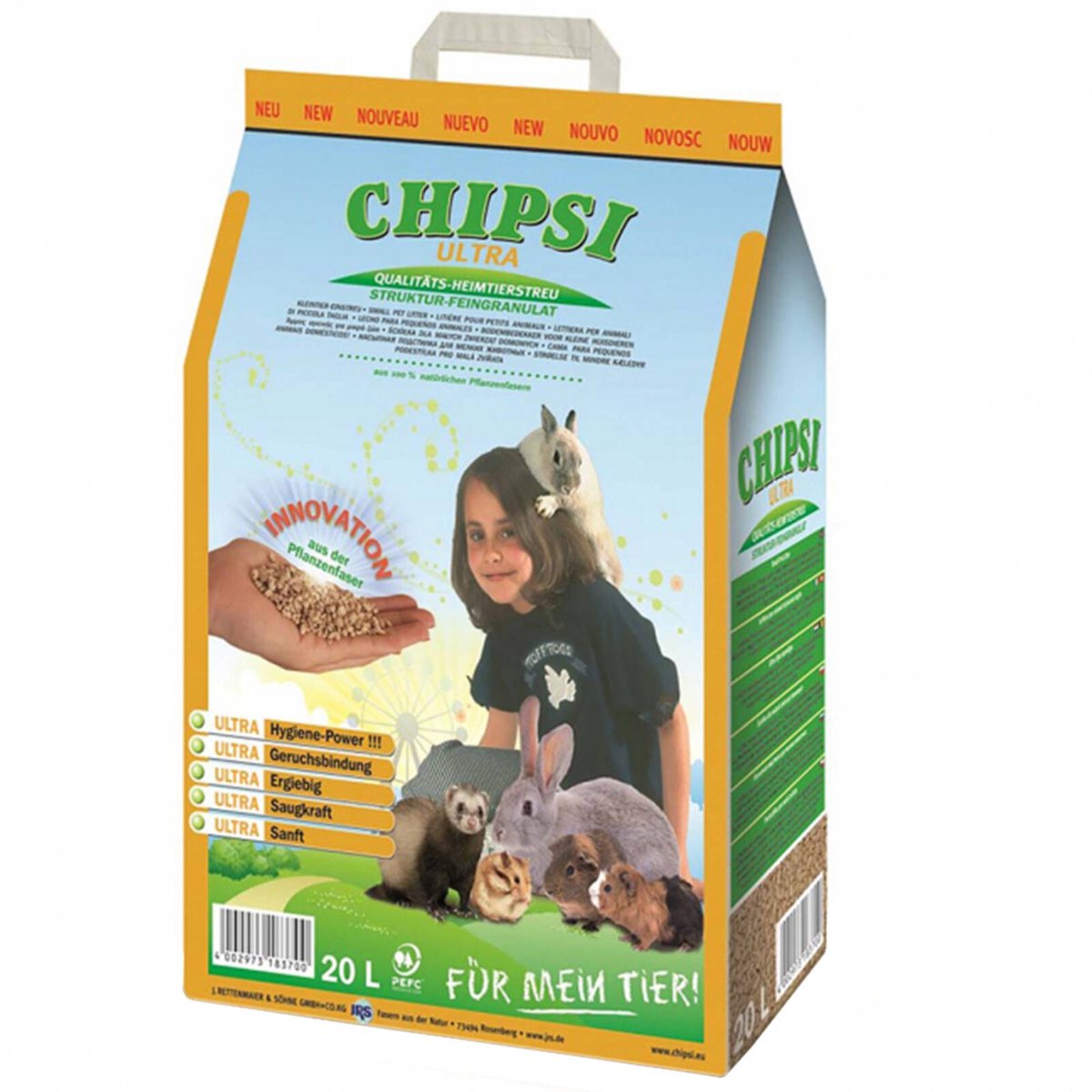 Chipsi Ultra Bedding Softwood Granules Animal Litter 20L - Bunnings ...