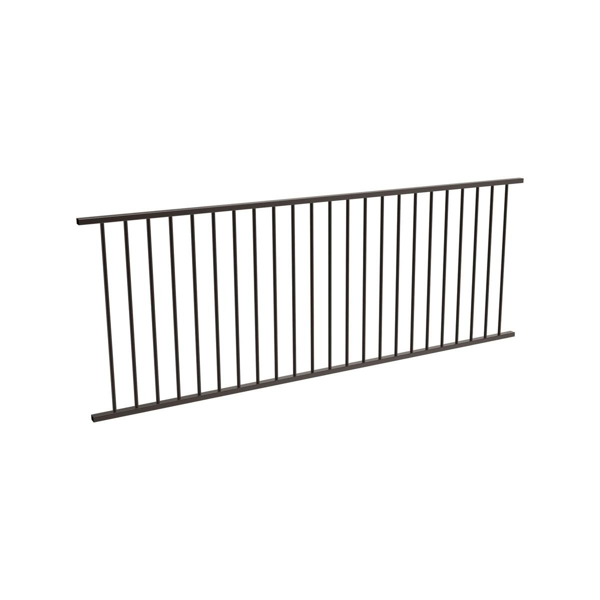 ProtectorAl 2400 x 900mm Black Aluminium Flat Top Garden Fence Panel ...