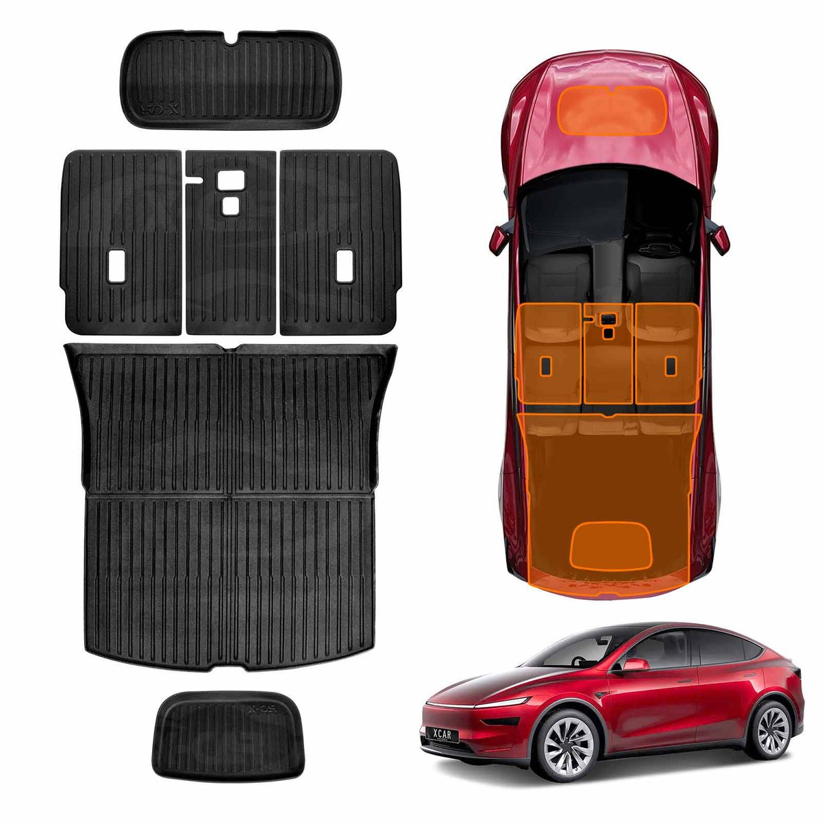 Interior Boot Liners Set for Tesla Model Y Juniper 2025-Onwards All ...