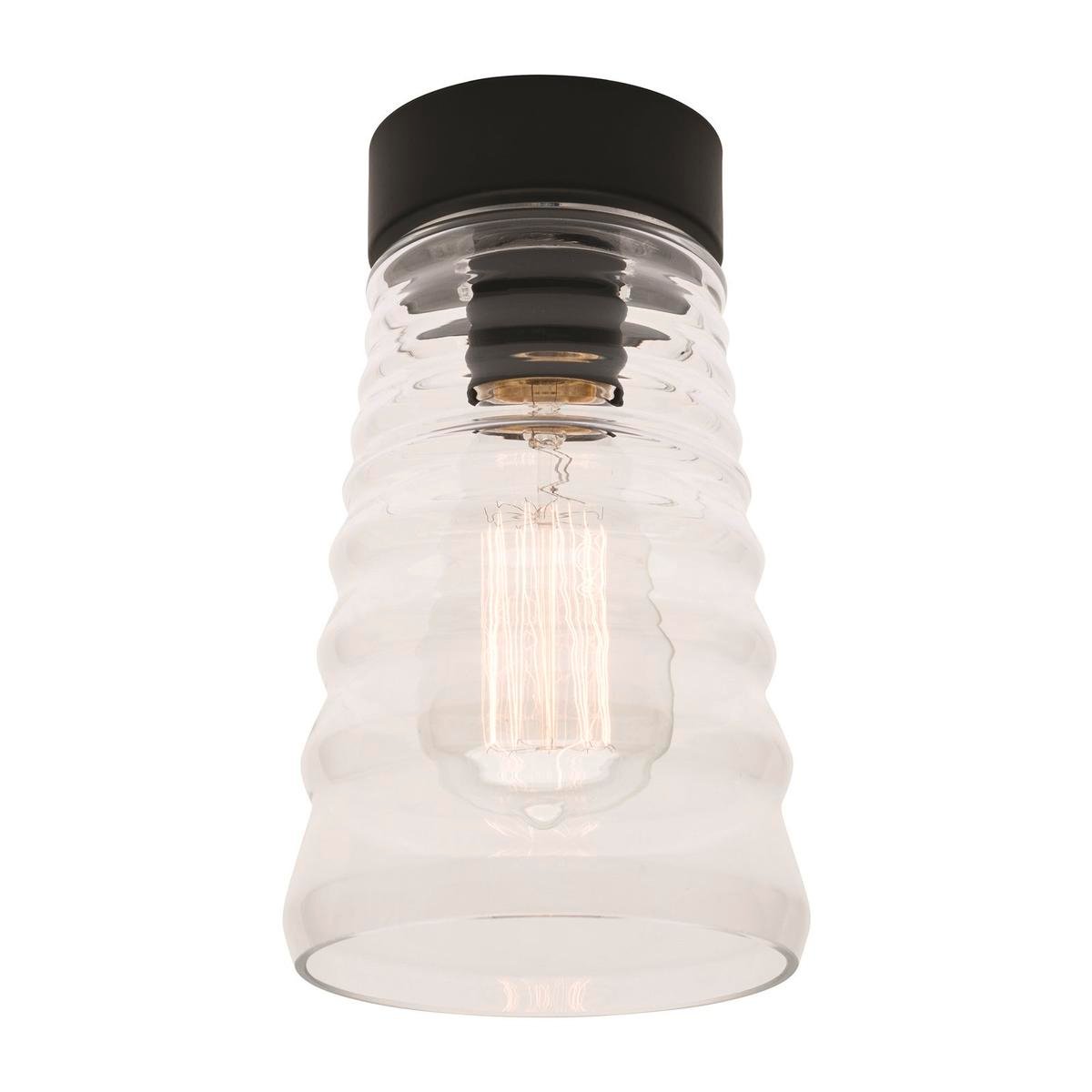 Mercator Jenna DIY Rippled Glass Batten Fix Black - Bunnings New Zealand